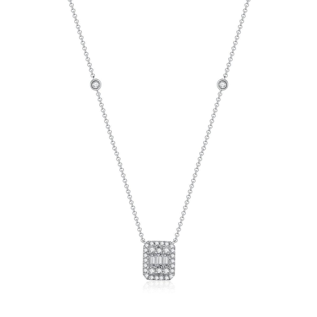 Rectangle Diamond Necklace – Miracle Fine Jewellery